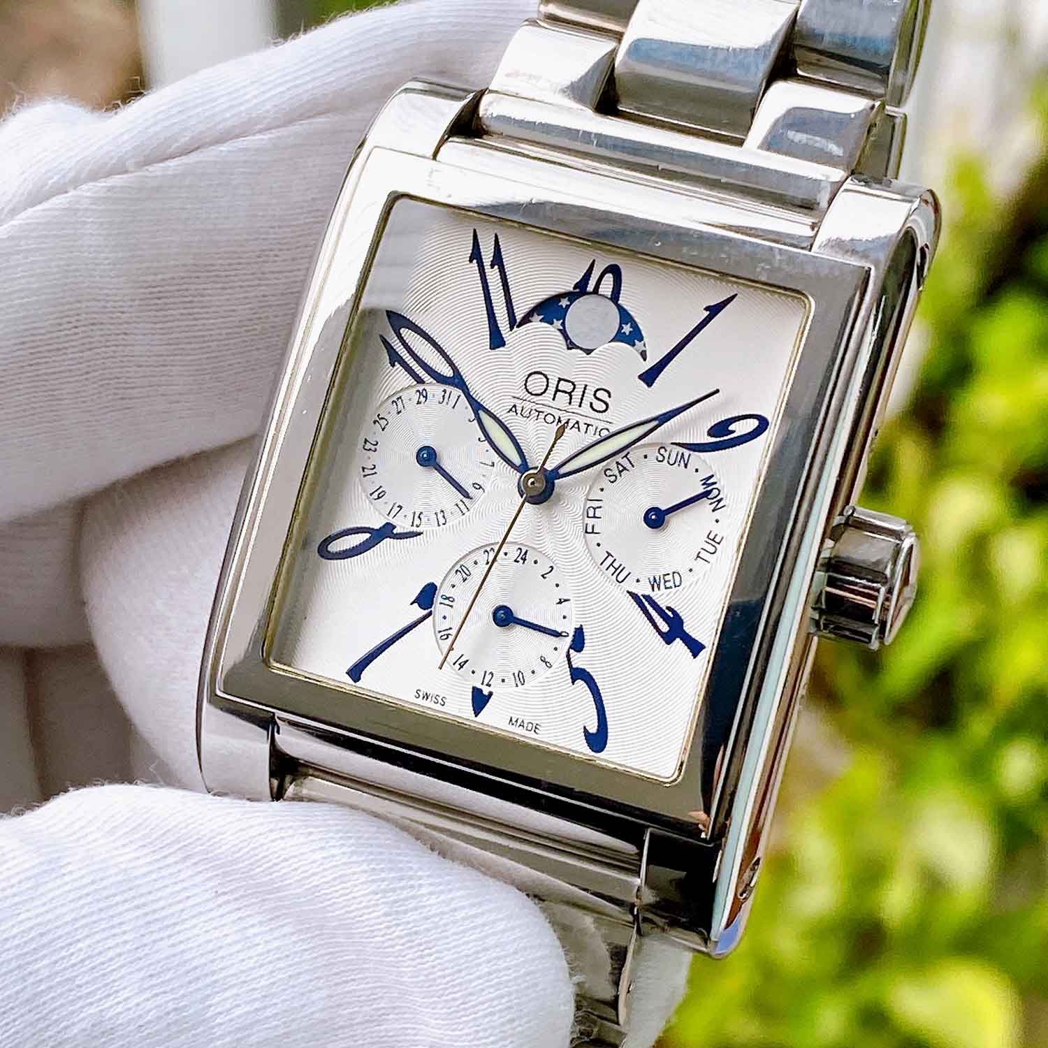 Oris Rectangular Complication GMT Moonphase 7528